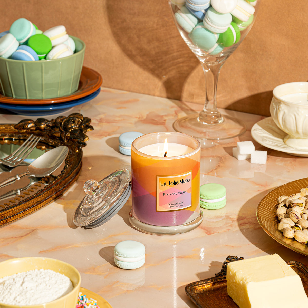 Roesia Zest - Pistachio Macaron 10oz Candle – LA JOLIE MUSE