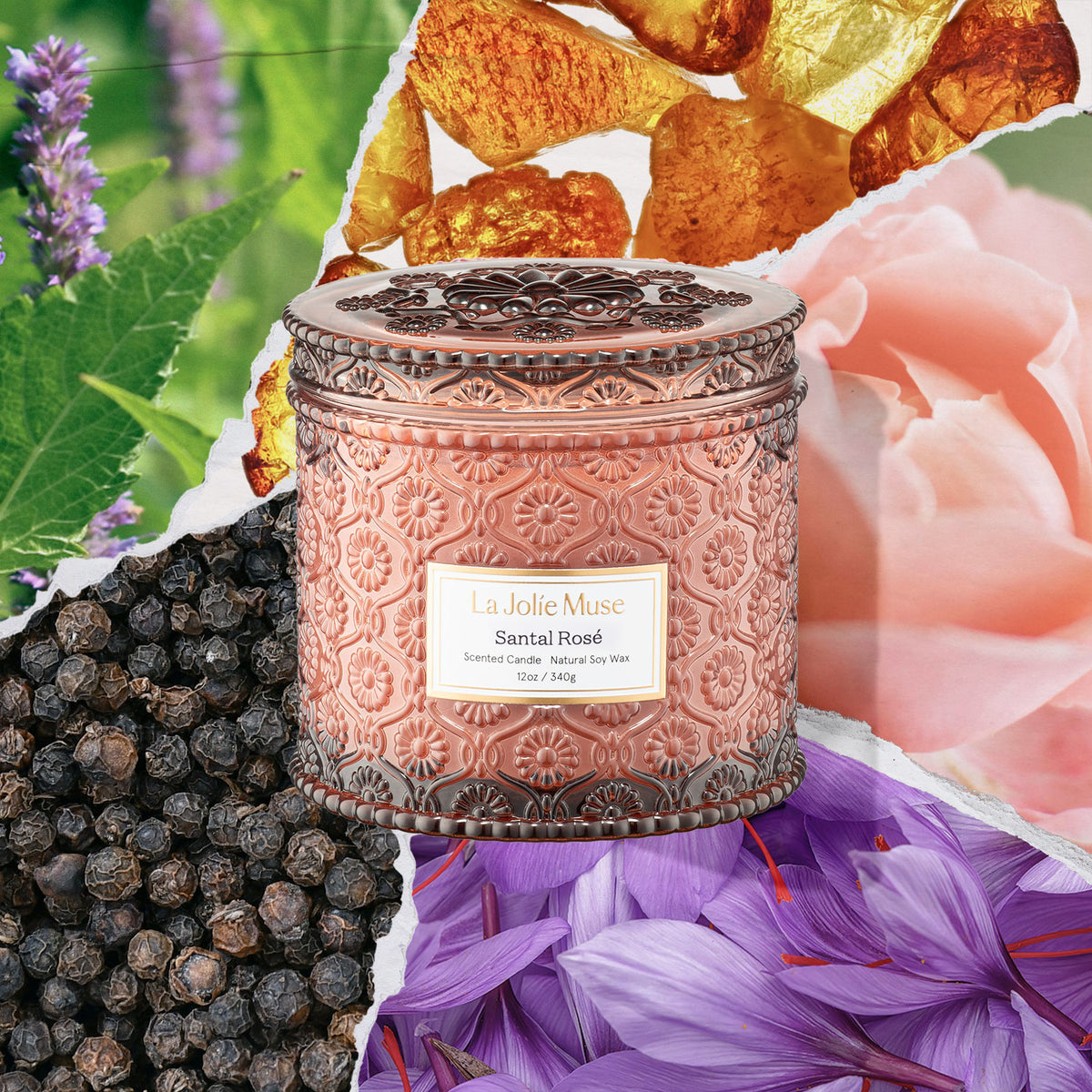 Maelyn - Santal Rosé 12oz Candle – LA JOLIE MUSE